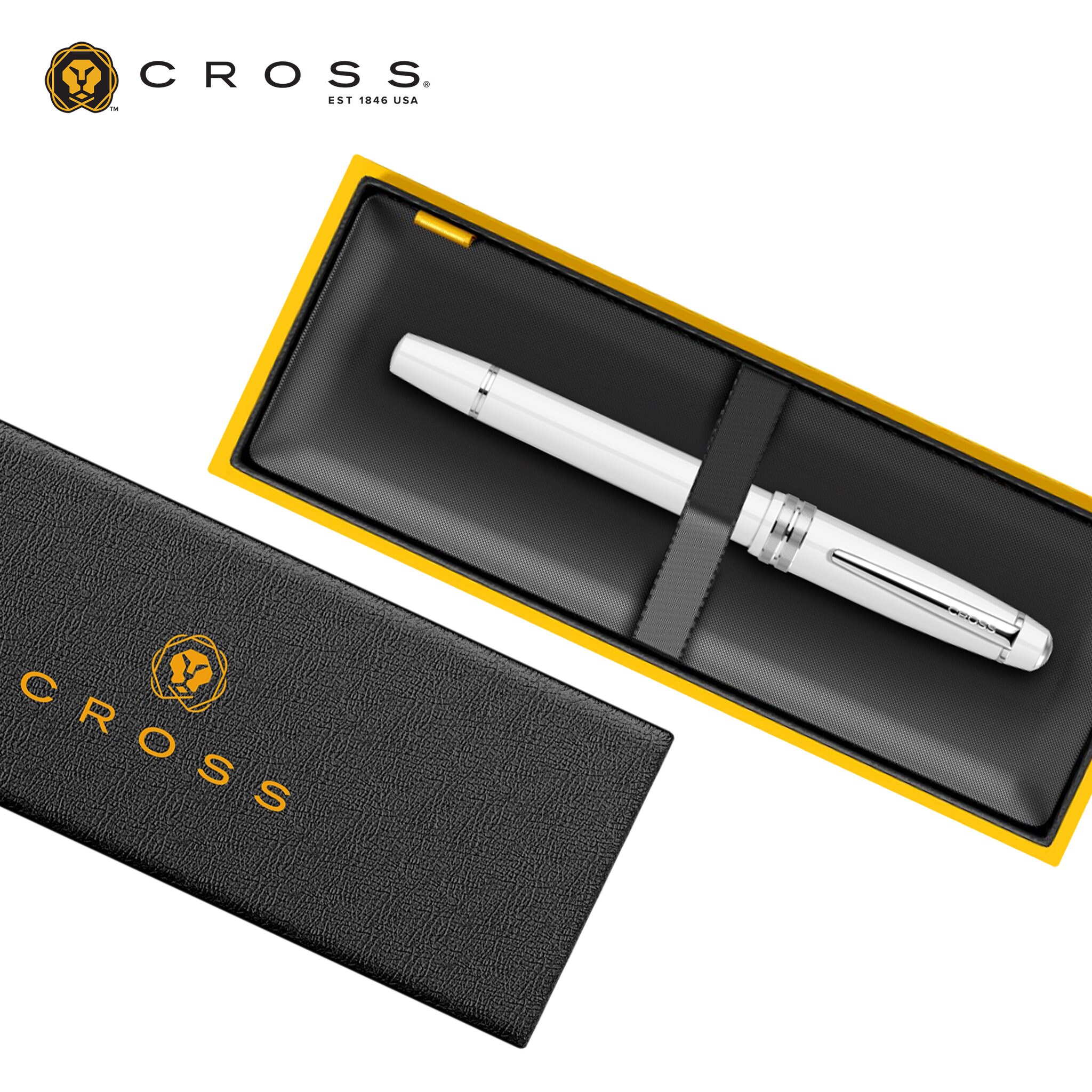 A.T CROSS Bailey Light Fountain Pen Silver Tone Extra Fine Nib With ...