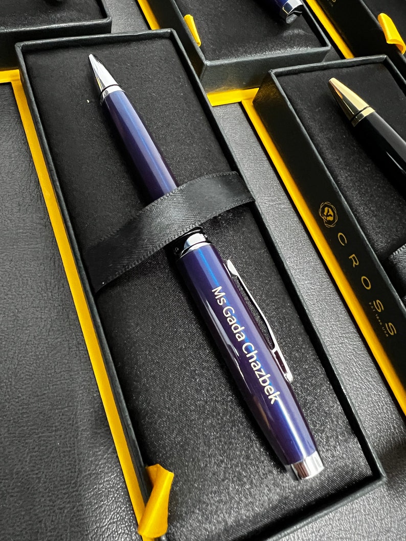 Free Engraving A.T CROSS Fountain Ballpoint Pen With Cross Gift Box ...