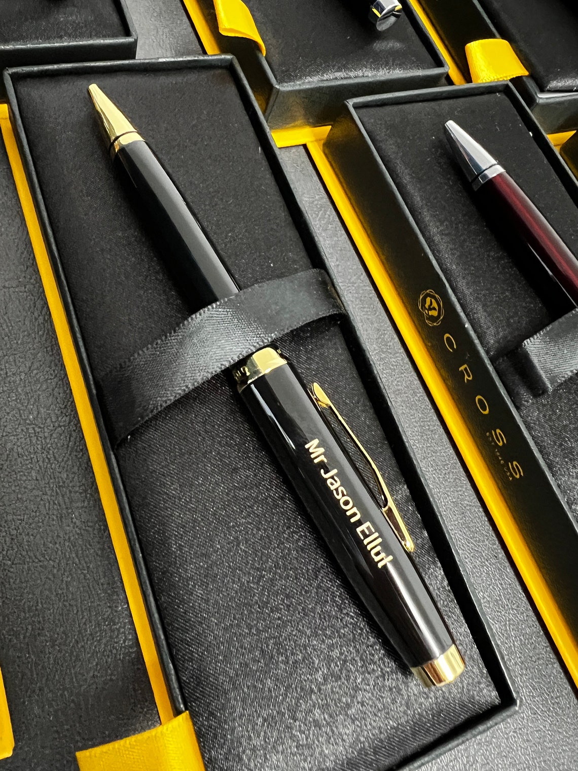 Free Engraving A.T CROSS Fountain Ballpoint Pen With Cross Gift Box ...