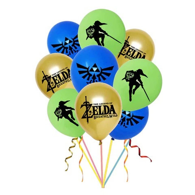 Zelda Balloons Zelda Party Supplies Zelda Birthday Party Favors - 12 ...