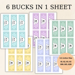 Editable Kids Reward Bucks, Earn Money Chart, PDF Reward System for ...