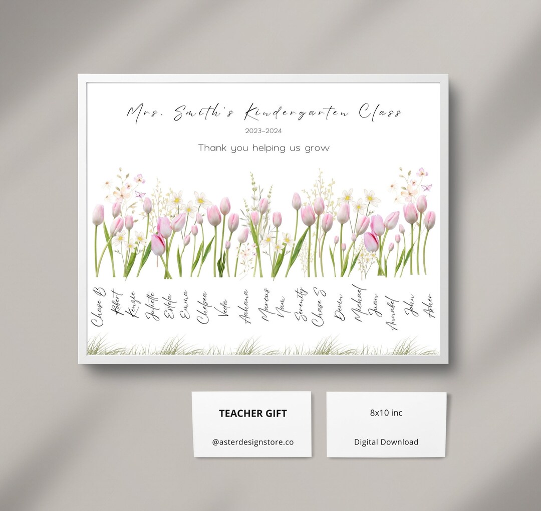 Teacher Appreciation Gift From Class Personalized, Teachers Plant Seeds ...