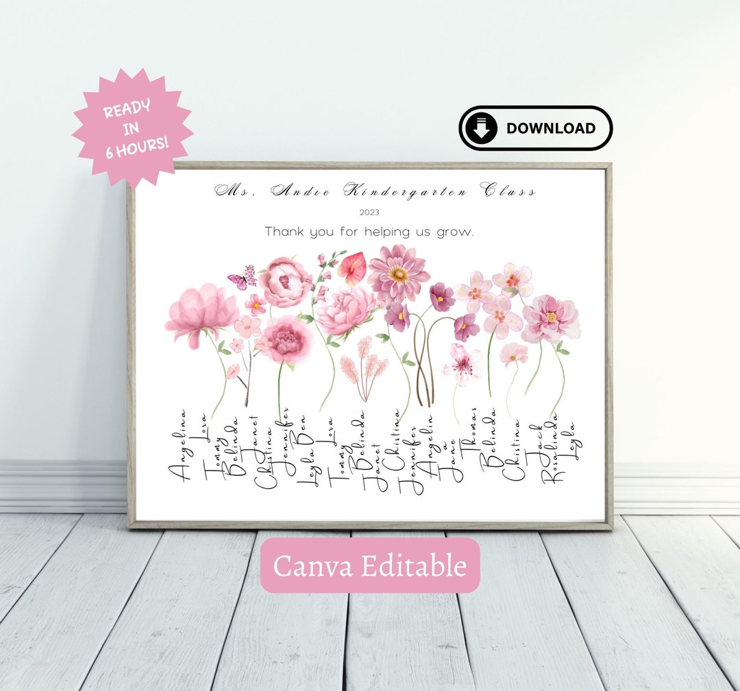 Teacher Appreciation Gift From Class Personalized Teachers Plant Seeds ...