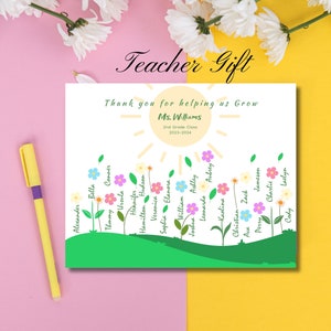 Teacher Gift, Helping Us Grow, Gift From Class, Thank You Gift, Class ...