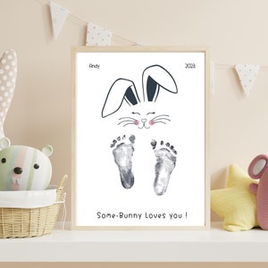 Easter Printable | Kids Footprint Keepsake | Baby's First Easter ...