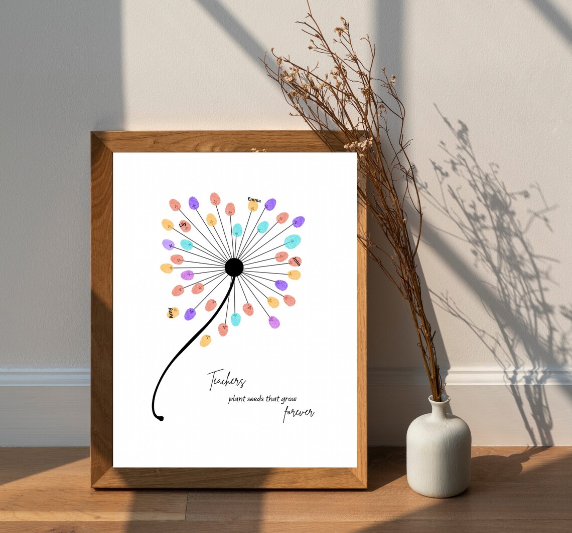 Personalized Teacher Appreciation Fingerprint Gift: Plant Seeds ...