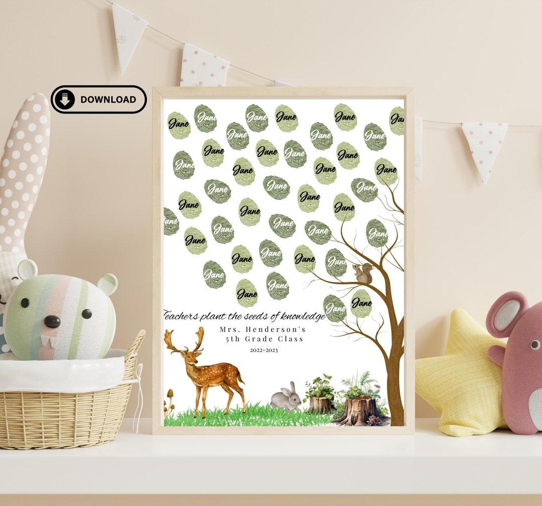 Personalised Class Gift With Names, Thank You Teacher, Back to School ...