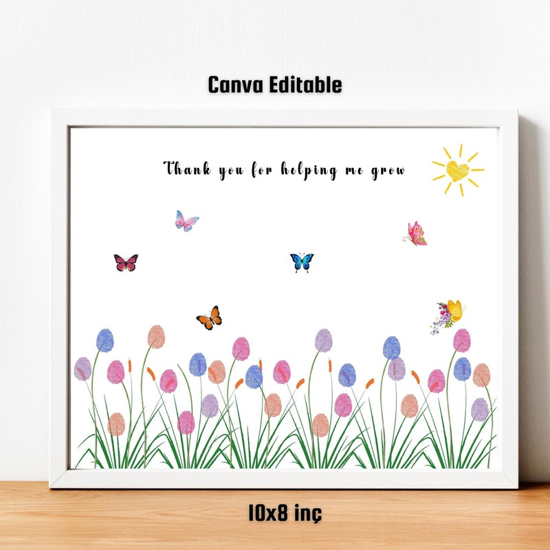 Teacher Fingerprint Art - Etsy