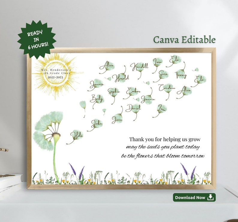 Teacher Appreciation Gift From Class Personalized Teacher Gift End of ...