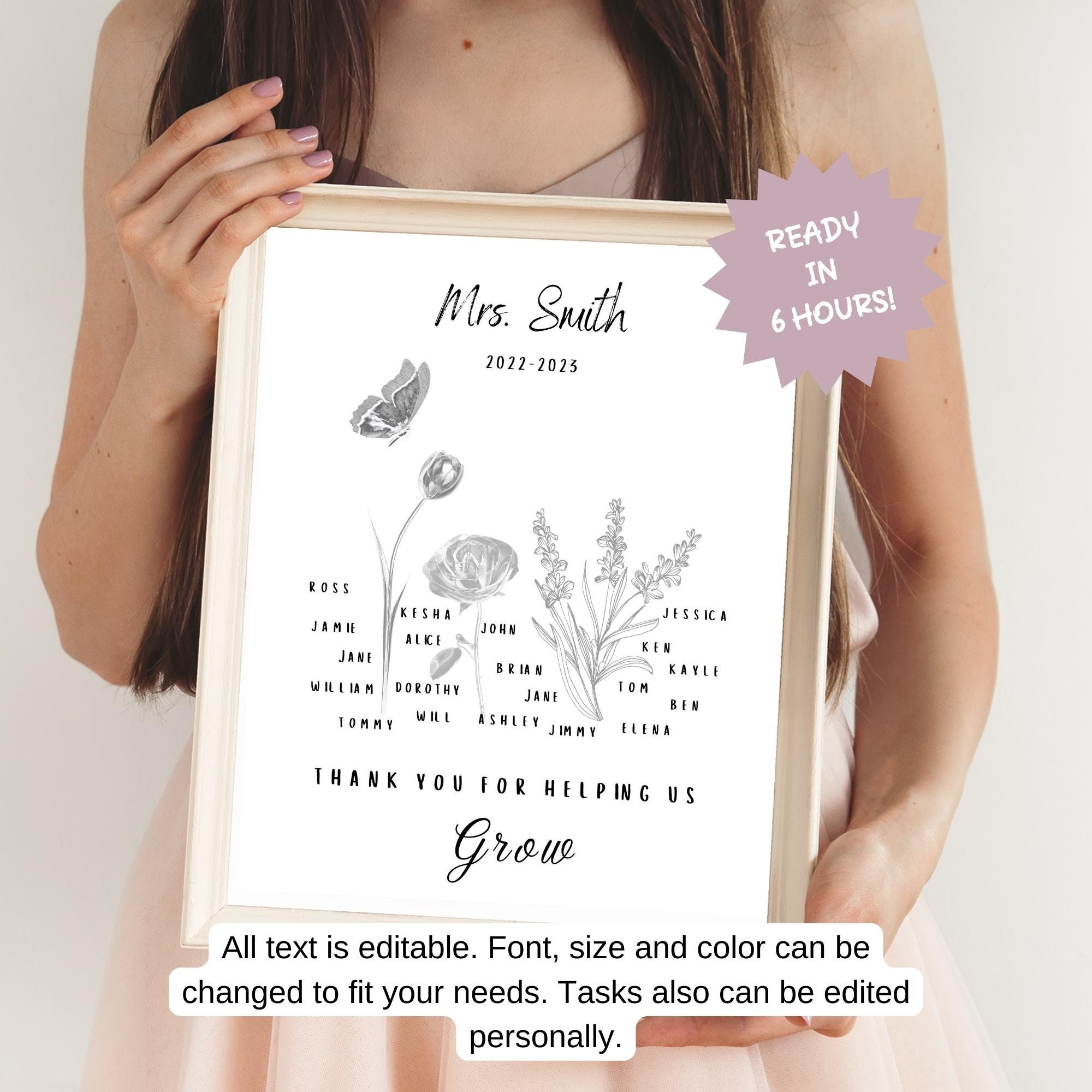 Thank You for Helping Us Grow Printable Teacher Gift - Etsy