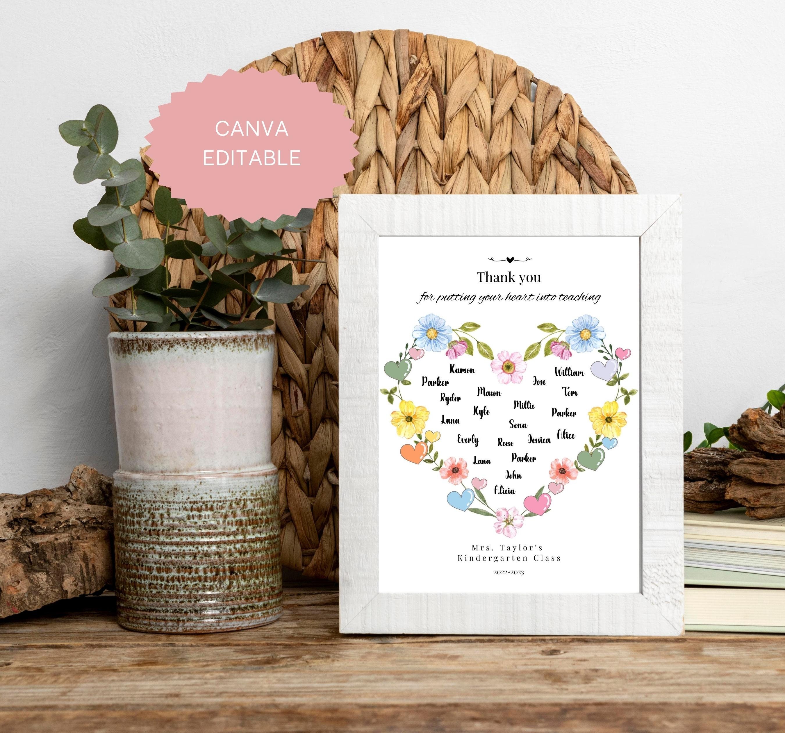 Personalized Teacher Thank You Gift From Students. Custom - Etsy