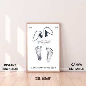 Easter Printable | Kids Footprint Keepsake | Baby's First Easter ...