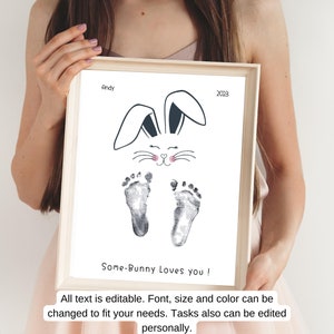 Easter Printable | Kids Footprint Keepsake | Baby's First Easter ...