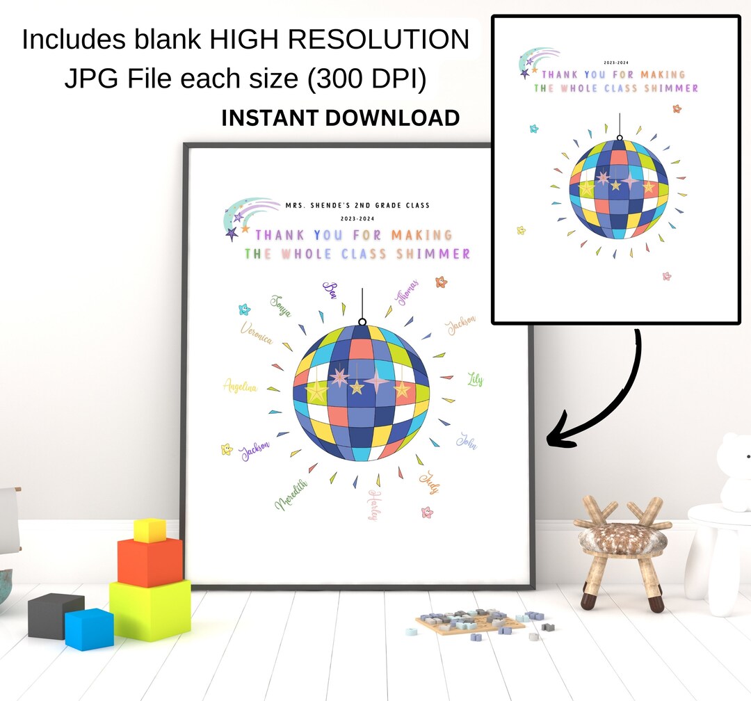 Teacher Appreciation Stars Gift From Class | Personalized Teacher Gift ...