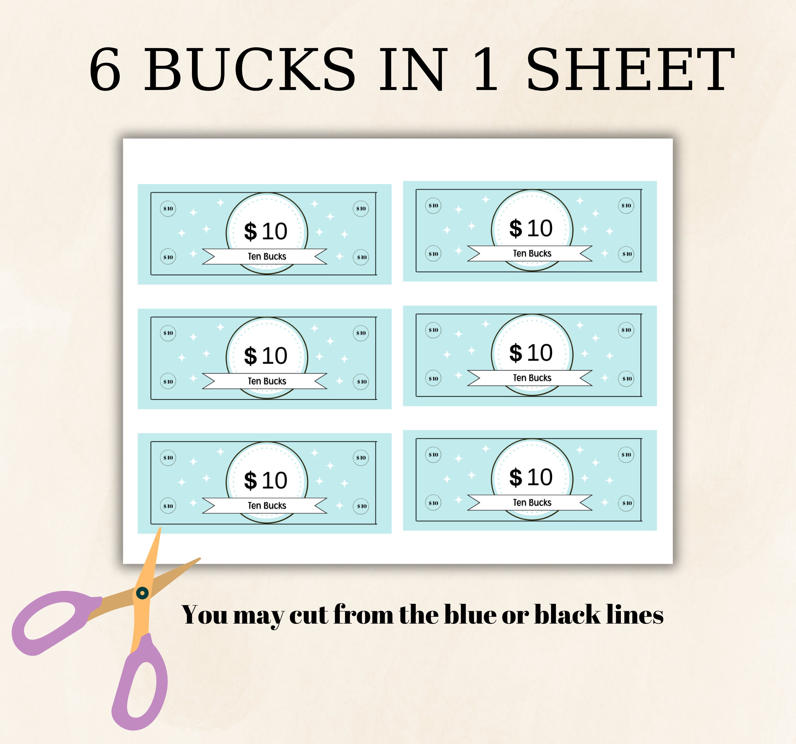 Editable Kids Reward Bucks Earn Money Chart PDF Reward - Etsy