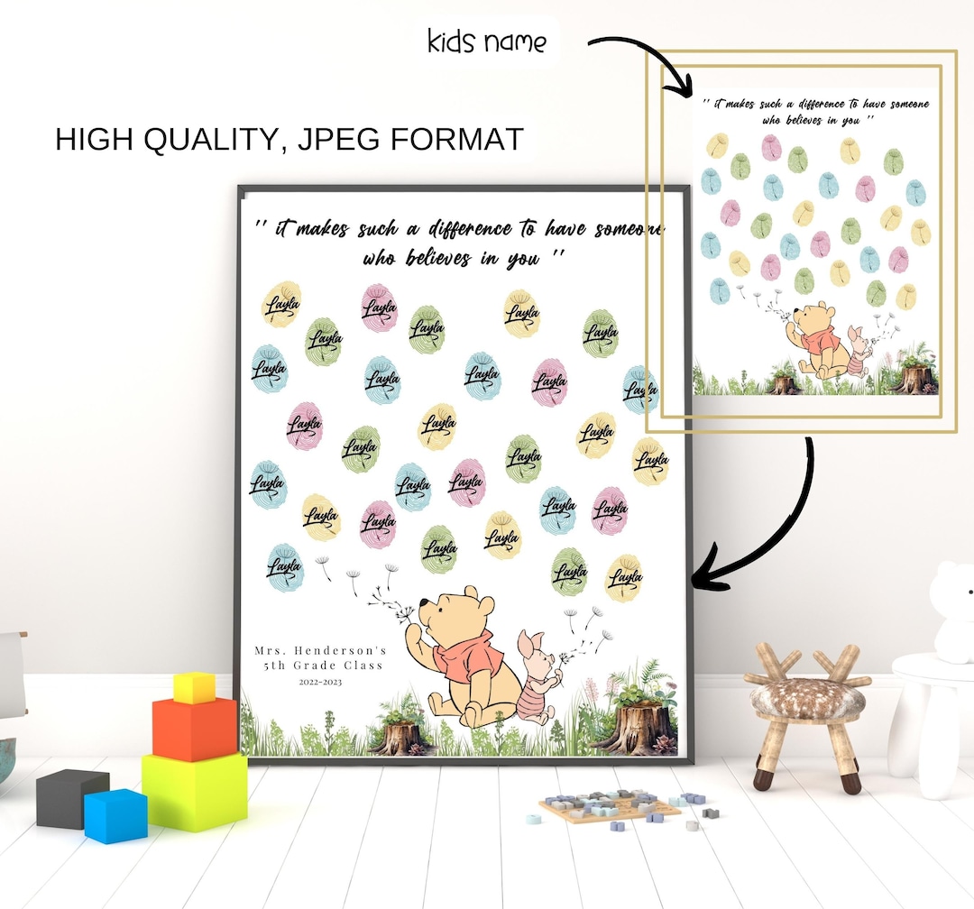 Personalized Winnie the Pooh Class Gift, Teacher Appreciation ...