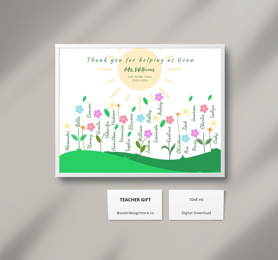 Teacher Gift, Helping Us Grow, Gift From Class, Thank You Gift, Class ...