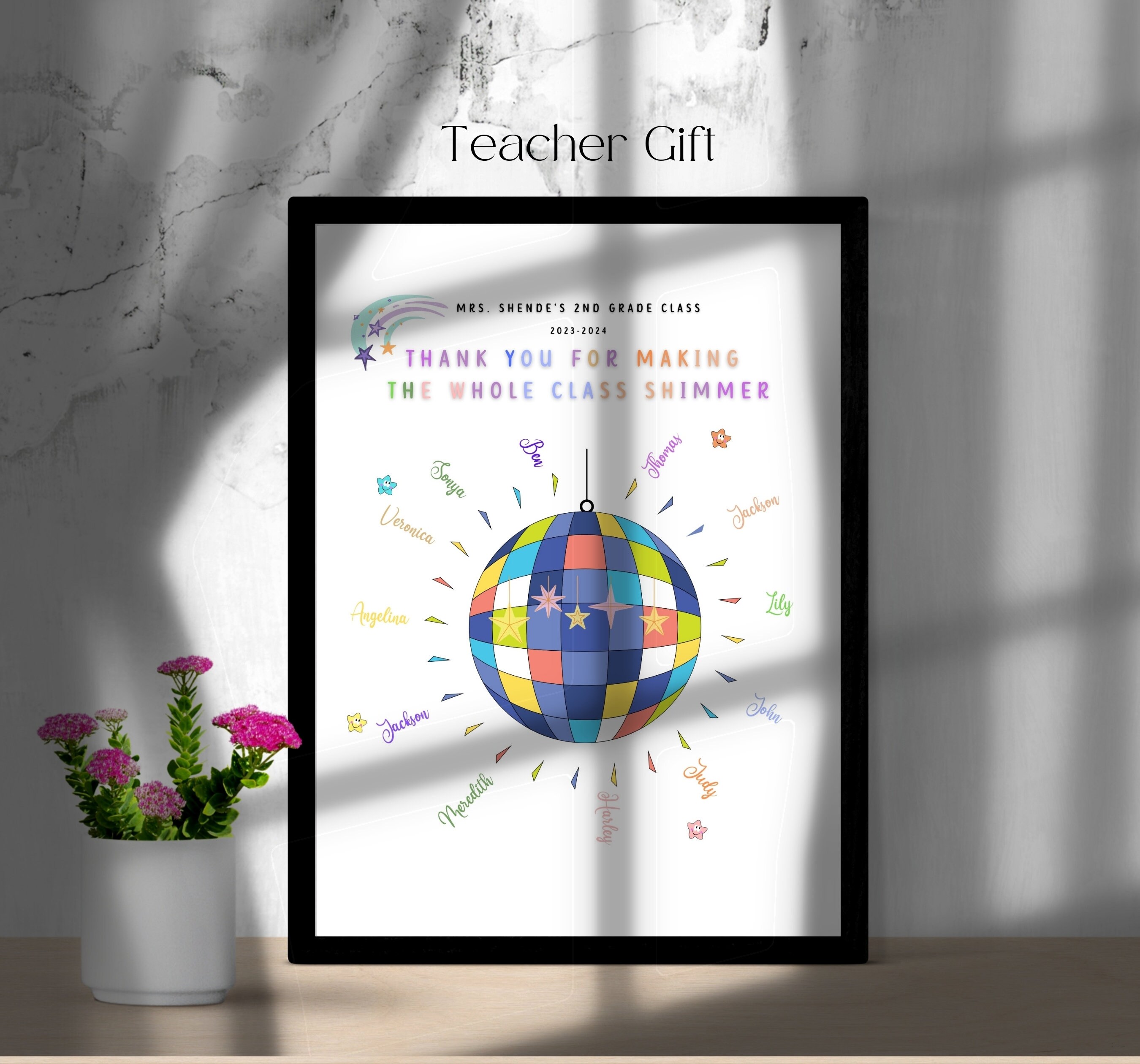Teacher Appreciation Stars Gift From Class Personalized Teacher Gift ...