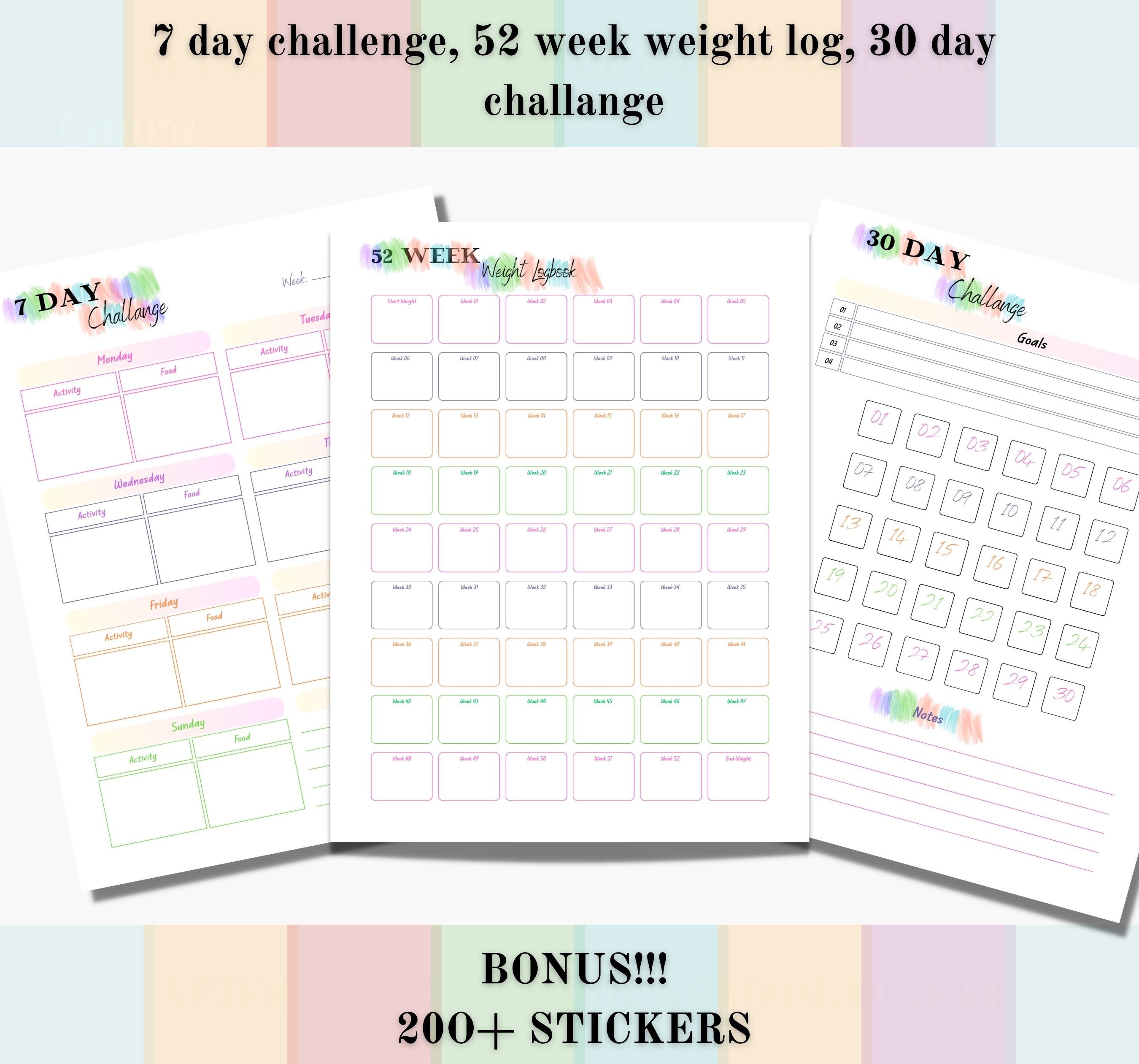 Weight Loss Journal, Weight Loss Tracker, Workout Planner, Fitness ...