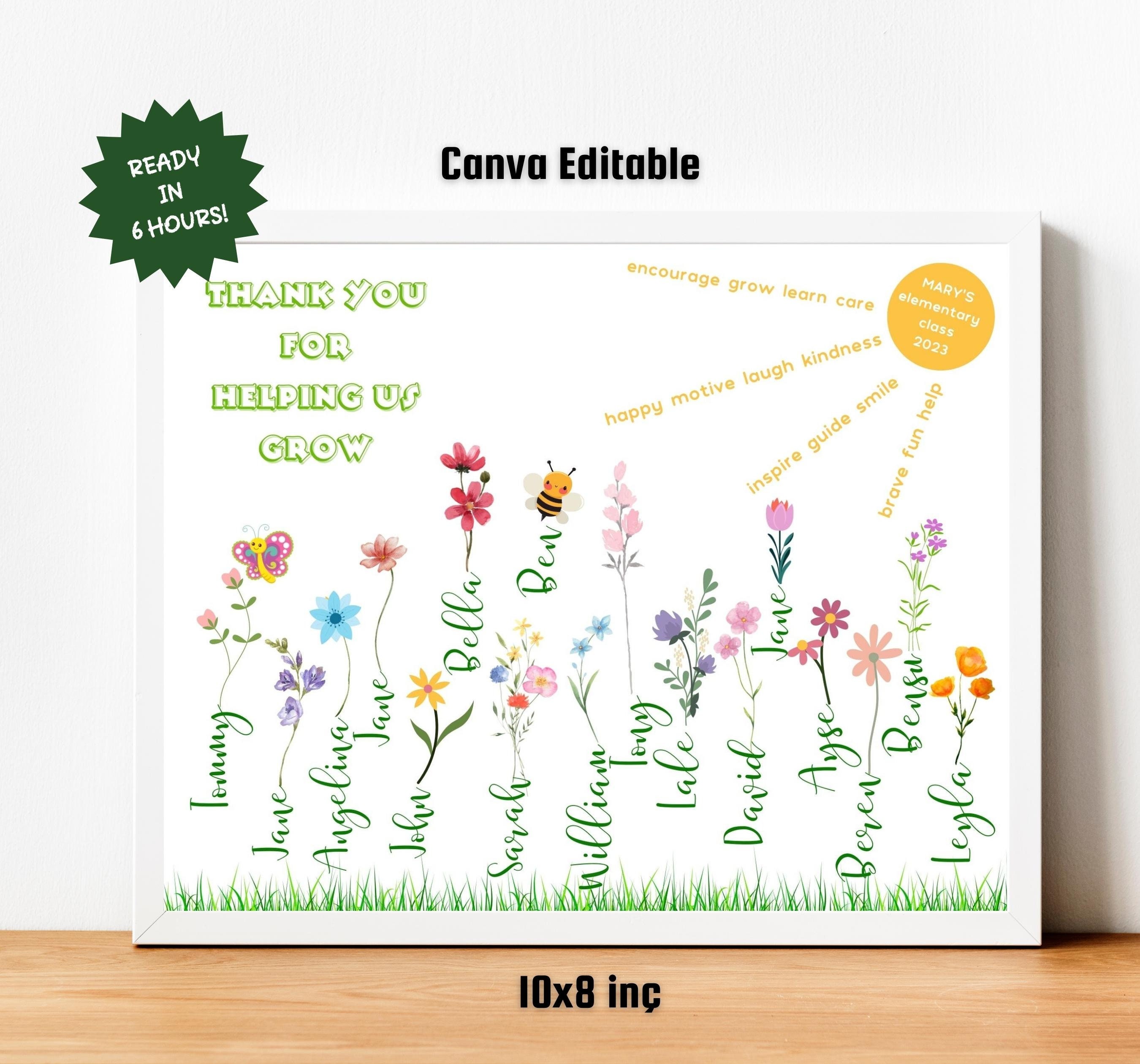 Teacher Gift, Helping Us Grow, Gift From Class, Thank You Gift, Class ...