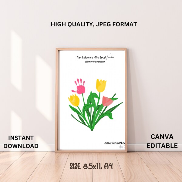 Teacher Thank You Handprint - Etsy