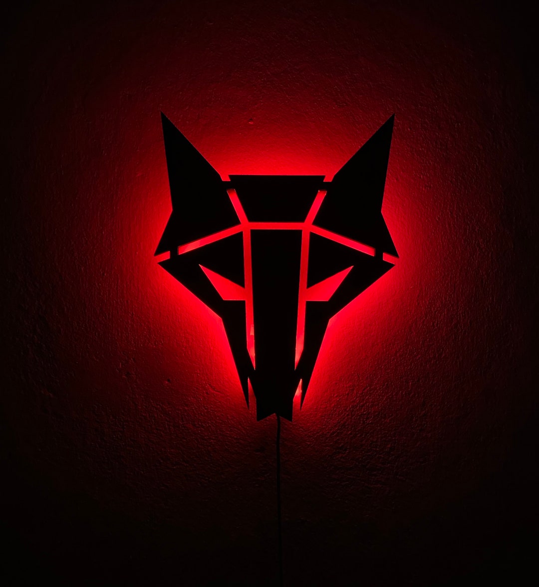 Red Rising Howler Neon Led Sign,red Rising Wooden Wall Art,home Decor ...
