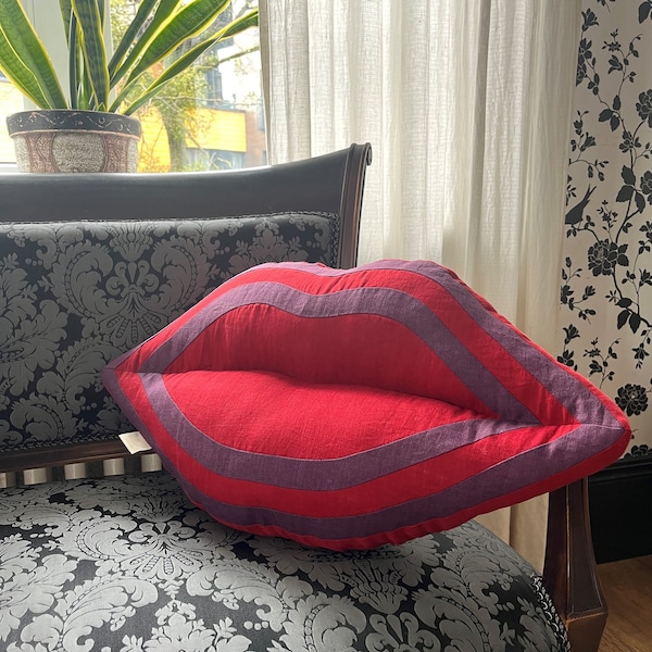 Lips Pillow - Etsy
