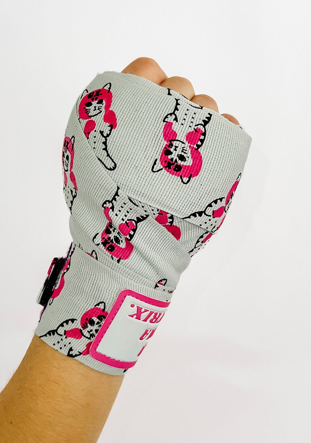 Boxing/kickboxing/muay Thai Hand Wraps - Kitten Design in Blue - 4.5m ...