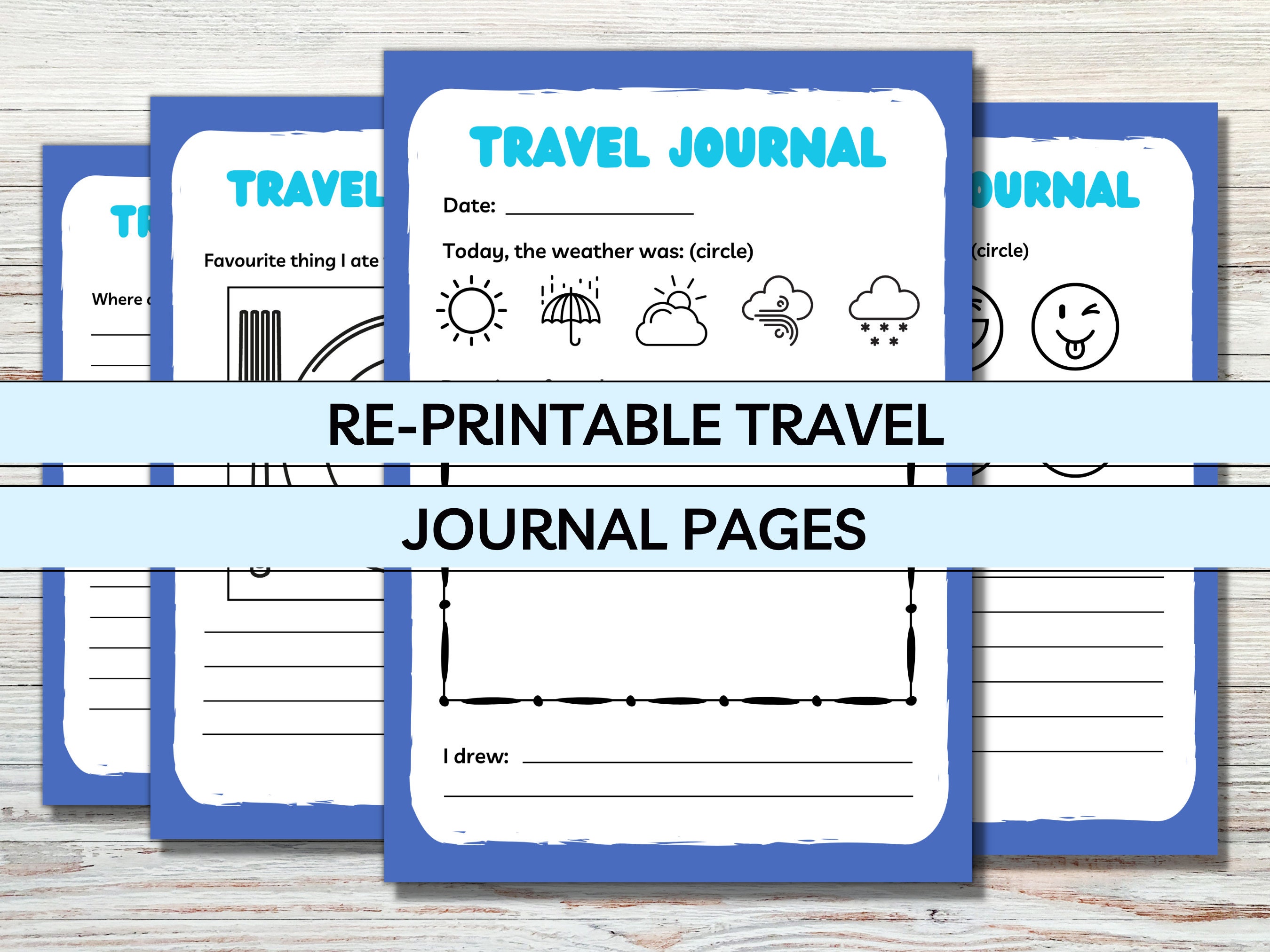 Printable Paris Kids' Travel Journal / Holiday Diary, Instant Download ...