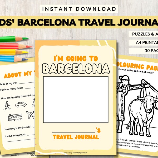 Kid Travel Journal - Etsy