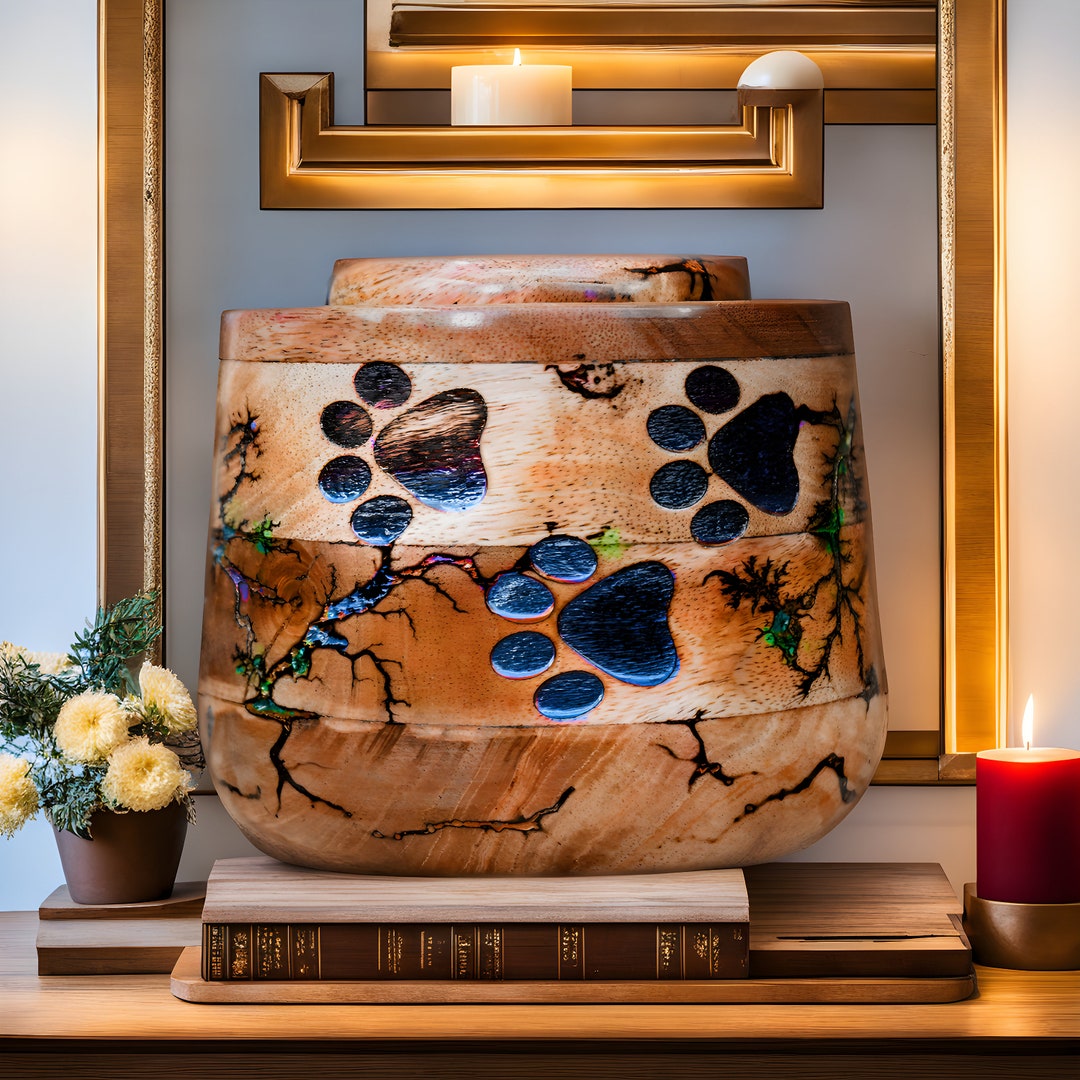 Personalized Wooden Pet Urn: Dog, Cat Ashes Memorial - Etsy