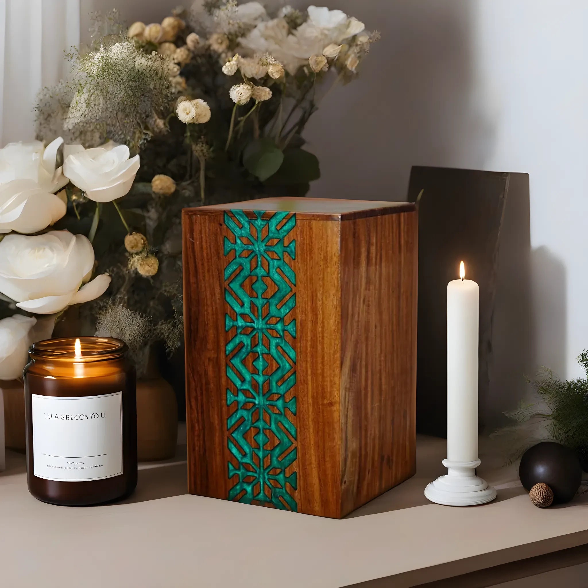 Rasin Urn for Human Ashes Funeral Urn Burial Urn Box Cremation Urn Box ...