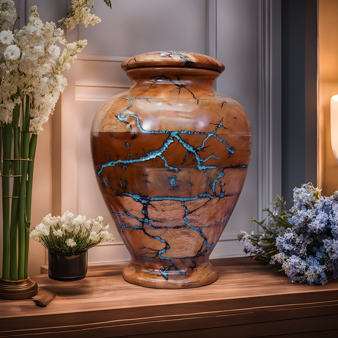 Handmade Turned Wood Cremation Urn: Tree of Life Design - Etsy