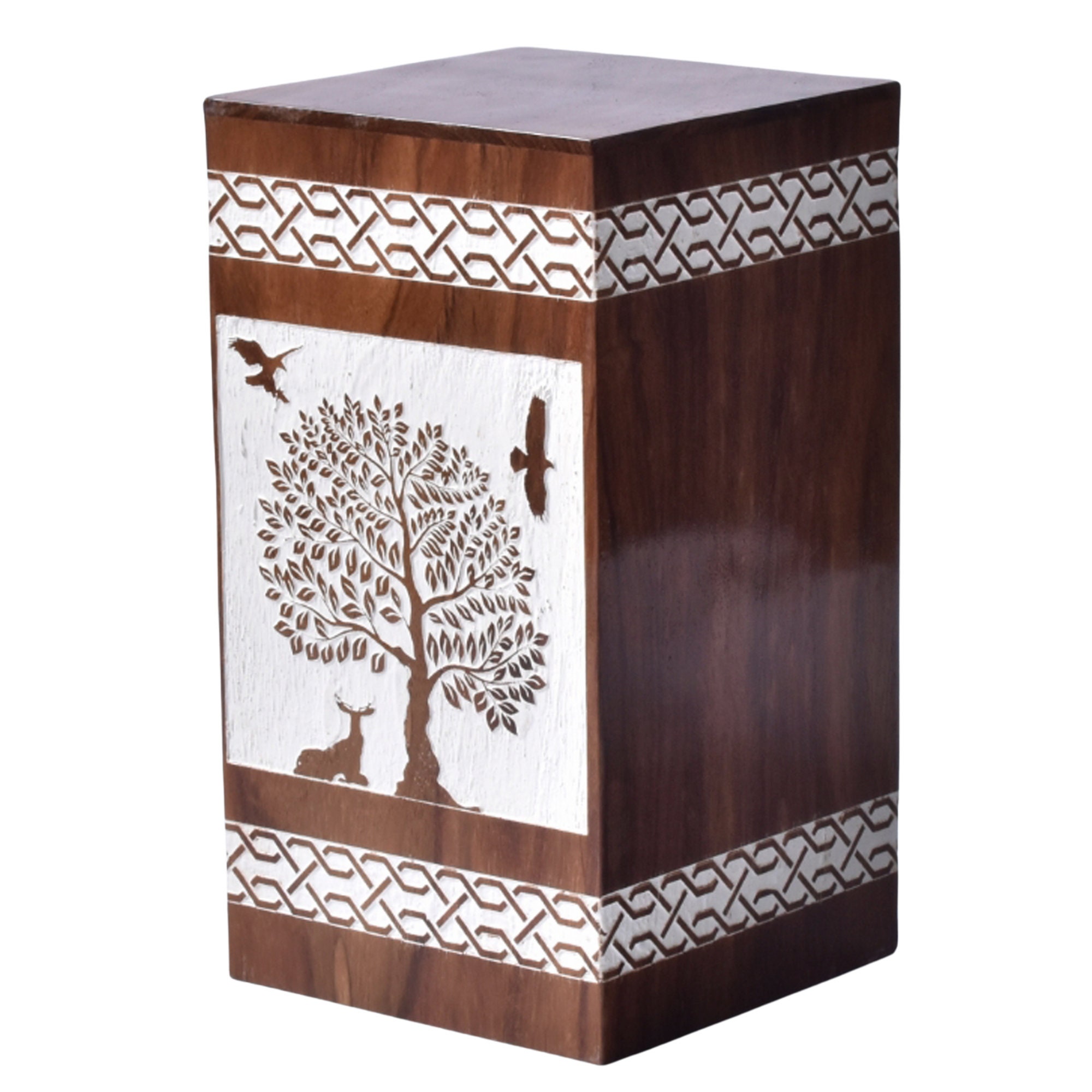 Urn for Human Ashes Cremate Box Ashes Box Memorial Box Wooden Urn Adult ...