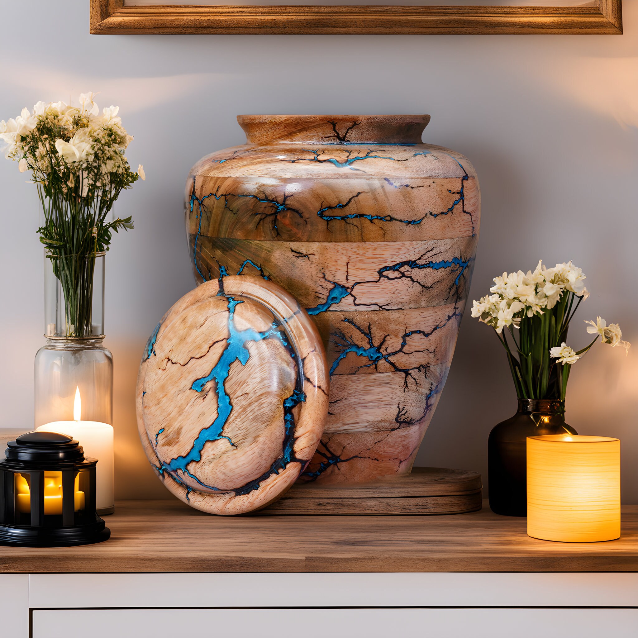 Beautiful Wooden Urns for Human Ashes Adult Sized Boxes Adult Wooden ...