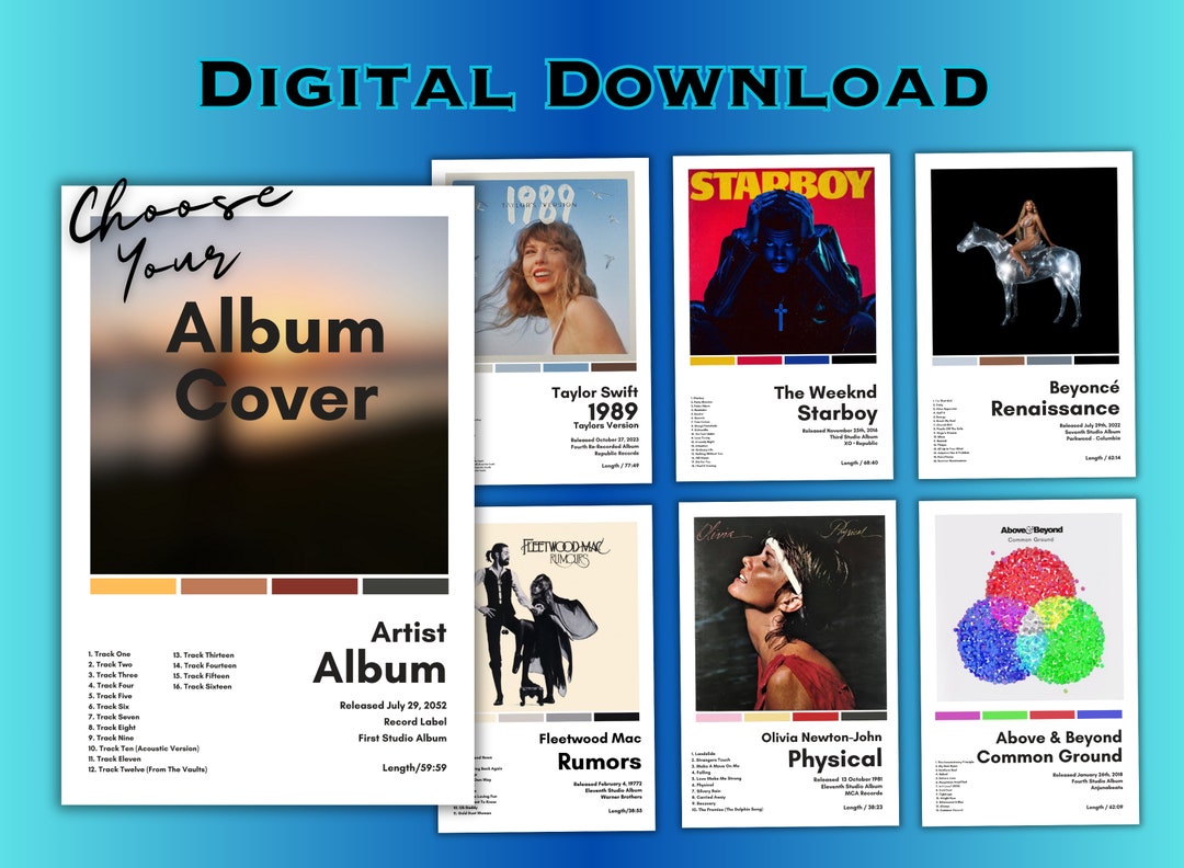 Choose Your Own Album Poster, Custom Album Poster, Album Cover, Artist ...