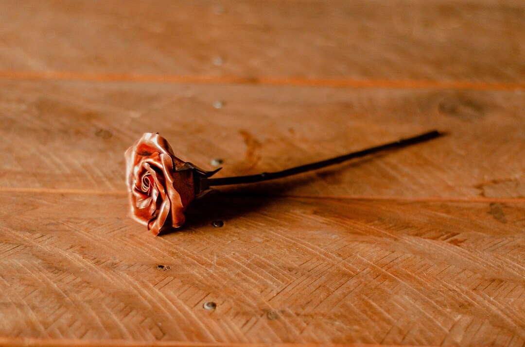 Mini Hand-crafted Copper Rose - Etsy