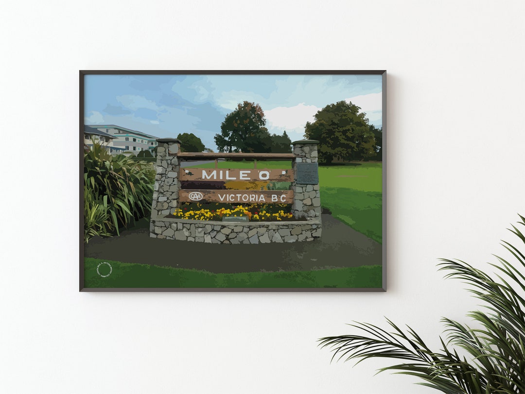 Vancouver Island, Victoria BC, Mile 0, Mile Zero, Digital Download ...