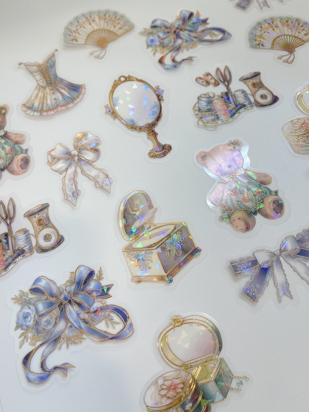 Coquette Clear Holographic Stickers, PVC Stickers, Resin Art, Gift for ...