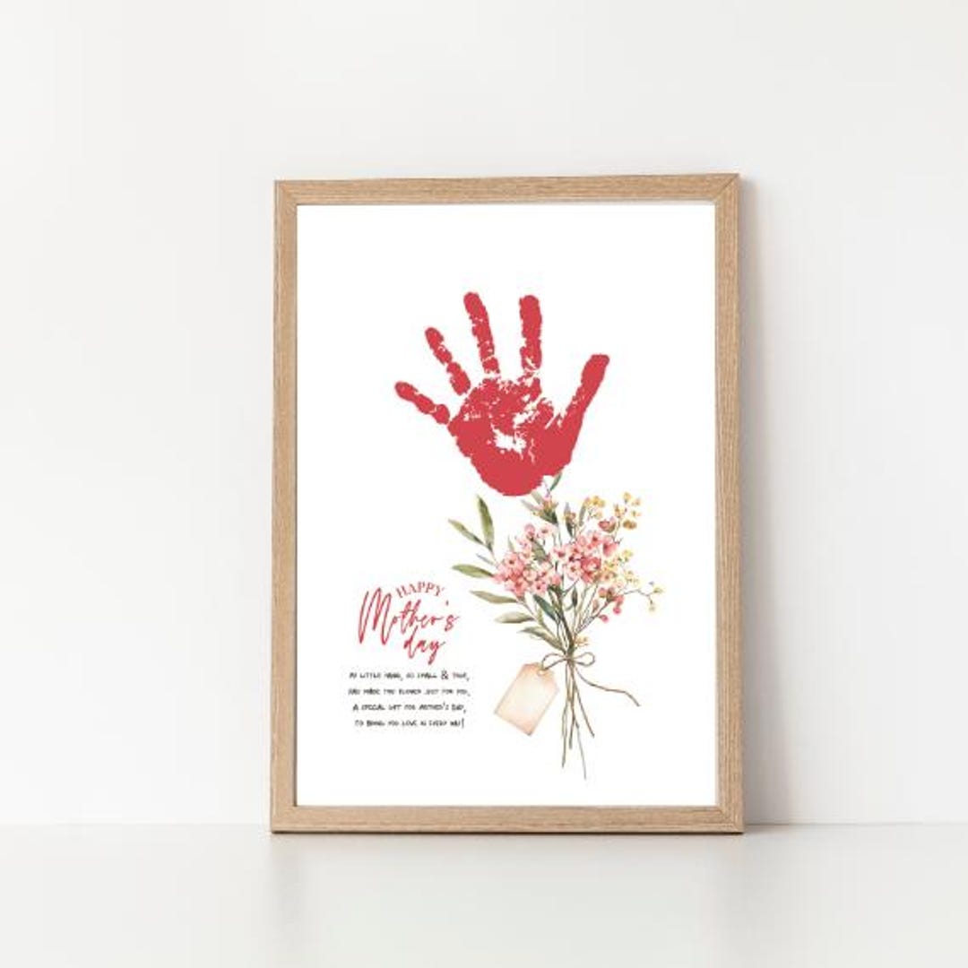 Mother's Day Handprint Tag Poem / Hand Flower Mom Mum Grandma ...
