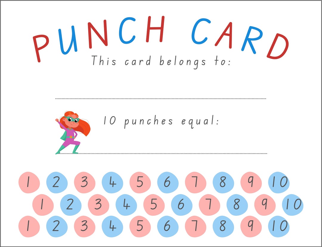 EDITABLE: 10,20,30 and 40 Hole Punch/stamp Cards in NSW & ACT ...