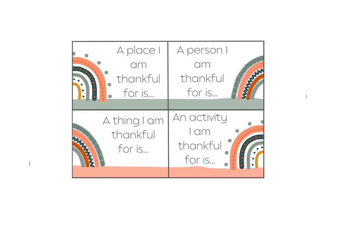 Boho Rainbow Gratitude Board & Journal Incl. Prompts Australian and ...