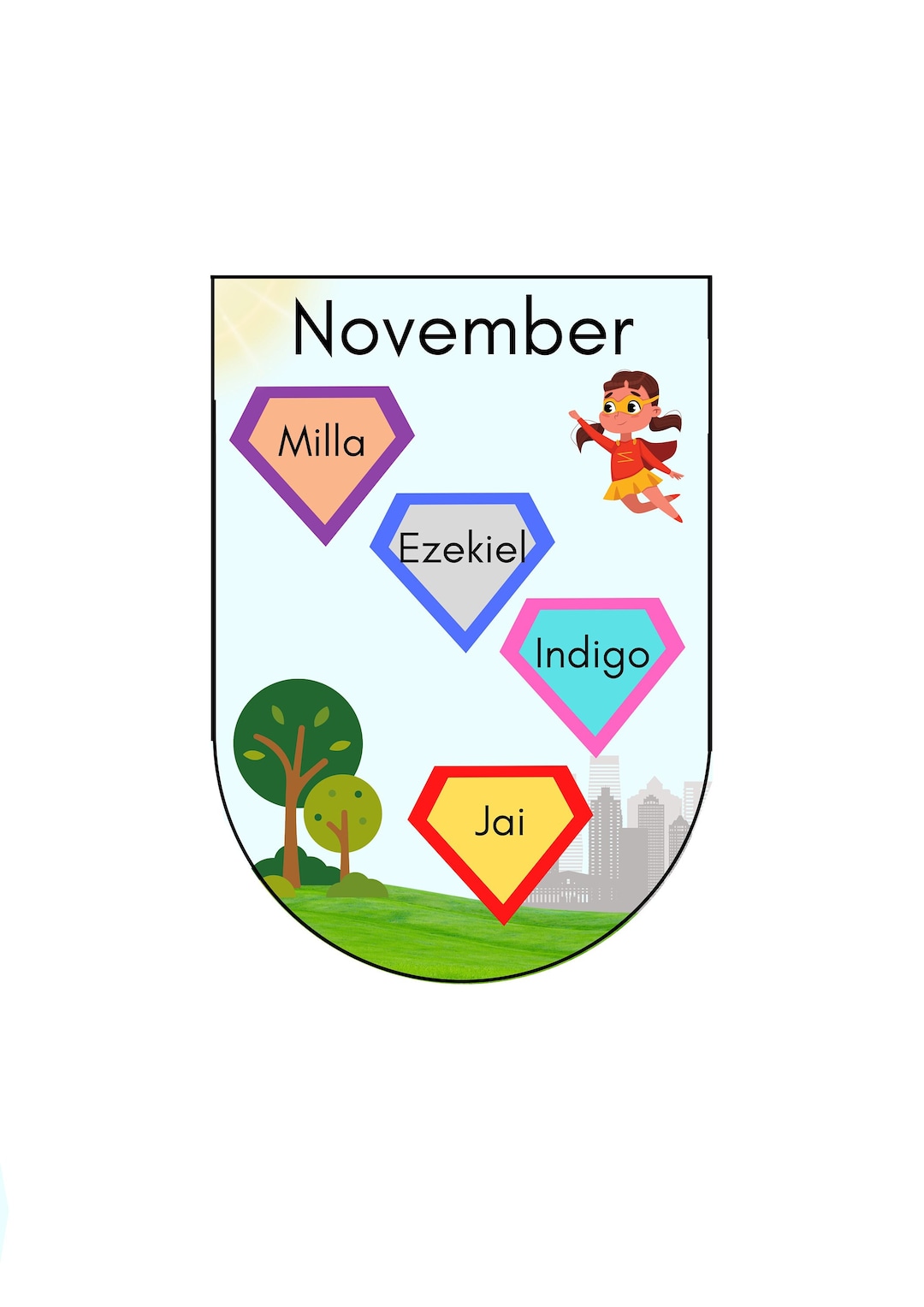 Superhero: Months of the Year Birthday Bunting - Etsy