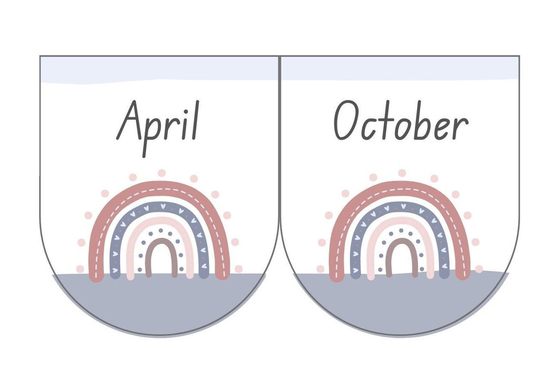 Boho Rainbow Days of the Week and Months of the Year in NSW and ACT ...