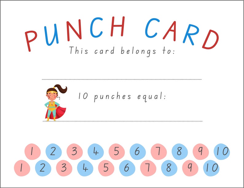 EDITABLE: 10,20,30 and 40 Hole Punch/stamp Cards in NSW & ACT ...