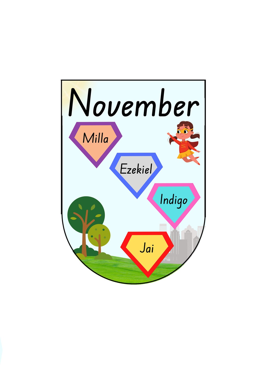 Superhero: Months of the Year Birthday Bunting in NSW & ACT Foundation ...