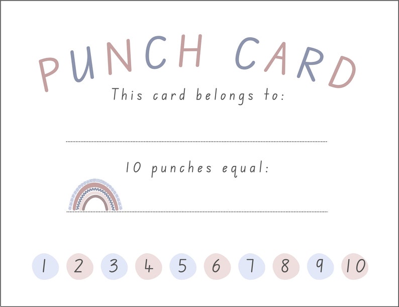 EDITABLE: 10,20,30 and 40 Hole Punch/stamp Cards in NSW & ACT ...