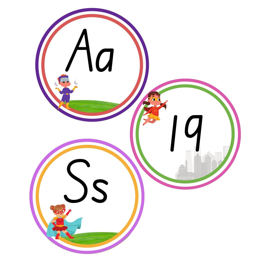 EDITABLE: Aa-zz Alphabet and 0-20 Number Circles - NSW & ACT Foundation ...
