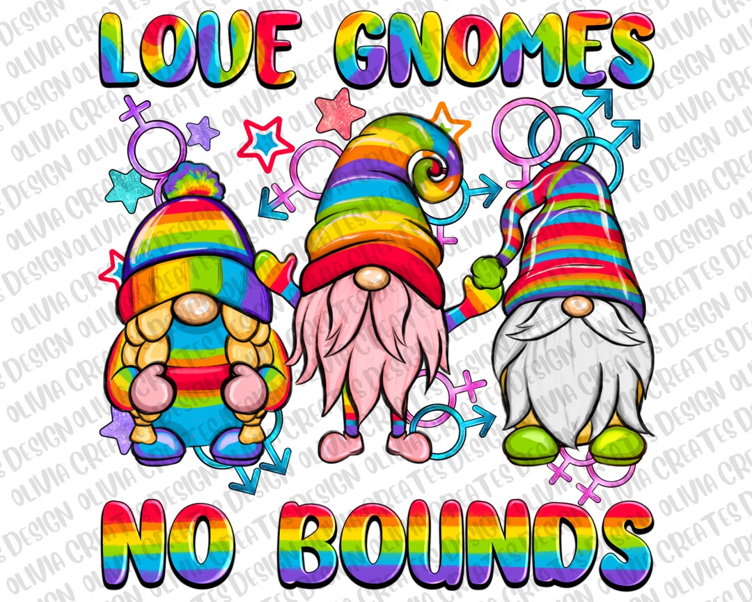 Love Gnomes No Bounds Png Sublimation Design Download LGBTQ - Etsy