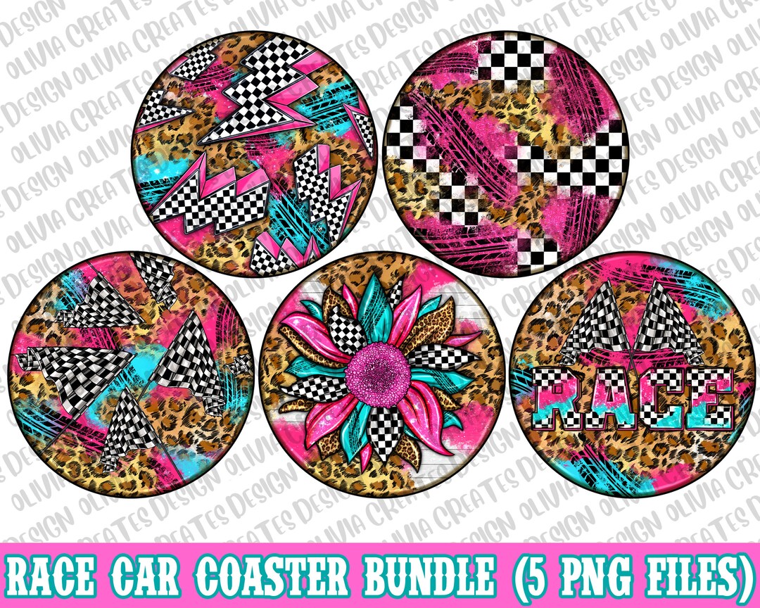 Race Car Coaster Png Sublimation Design Bundle Western Car - Etsy